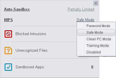 Internet Security Software Home Screen, Internet Security Help | COMODO Internet Security v7.0